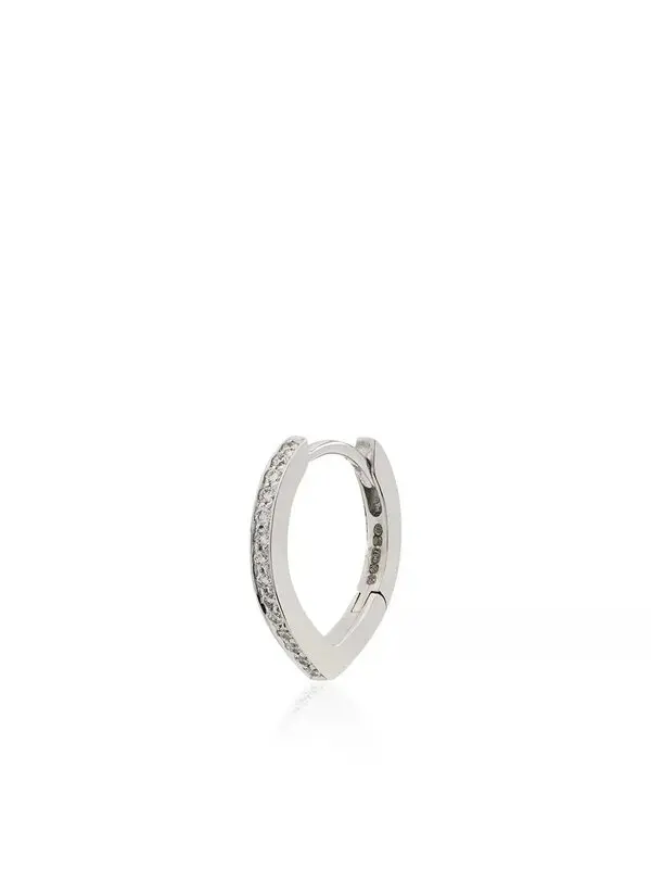 REPOSSI 18kt White Gold Diamond Single Earring - Silver