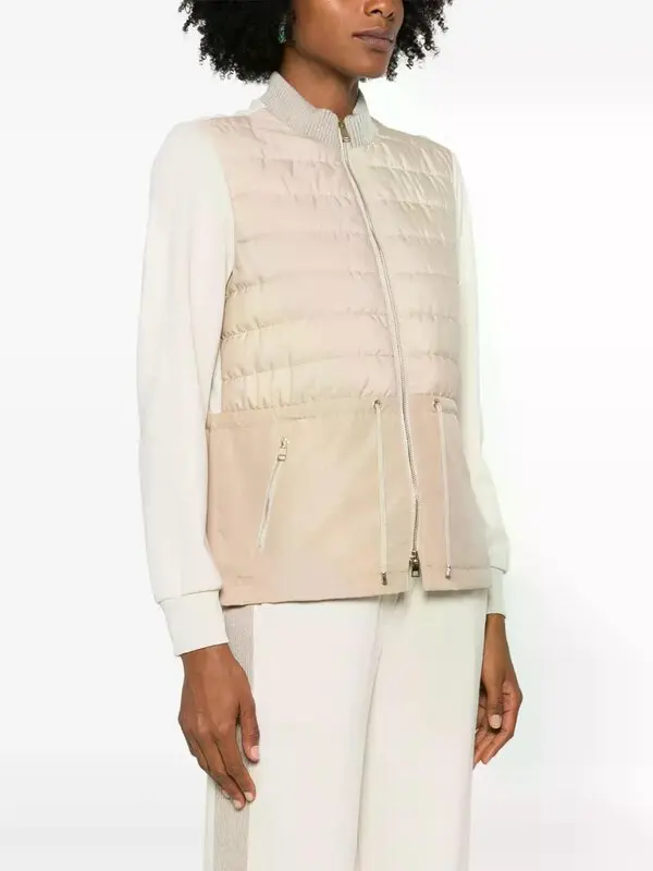 Lorena Antoniazzi Panelled Quilted Zip-up Jacket