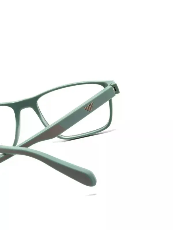 Emporio Armani Rectangle-frame Glasses - Green