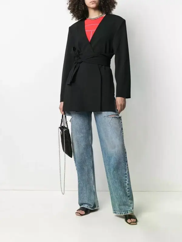 AMBUSH Asymmetric Hem Belted Blazer