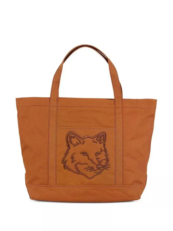 Maison Kitsuné Large Fox Head Tote Bag - Brown