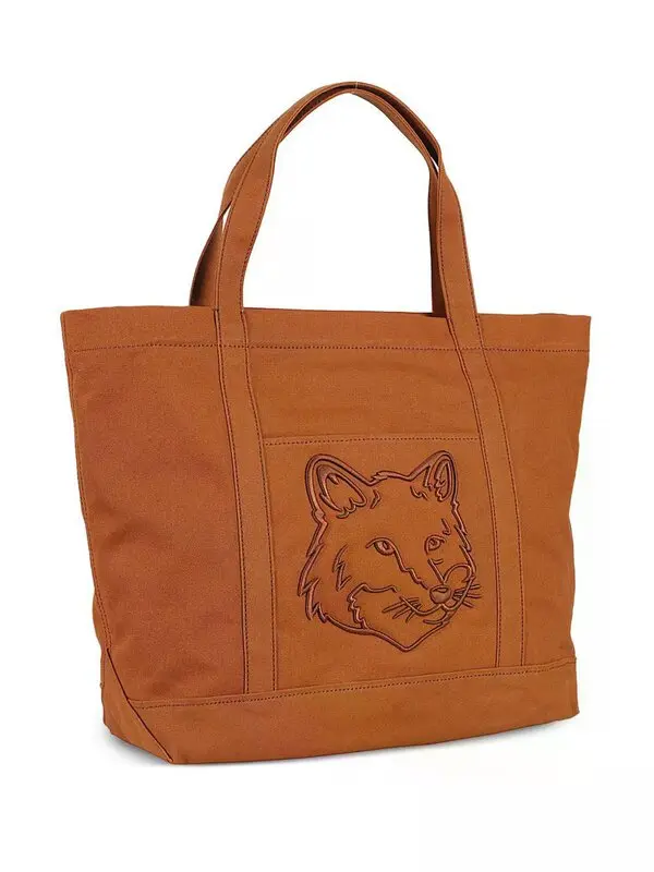 Maison Kitsuné Large Fox Head Tote Bag - Brown