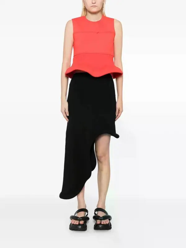 MELITTA BAUMEISTER Peplum Hem Sleeveless Top