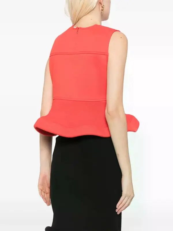 MELITTA BAUMEISTER Peplum Hem Sleeveless Top