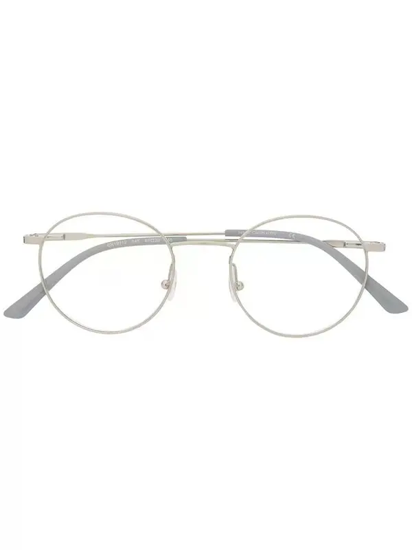Calvin Klein Round-frame Metal Glasses - Silver