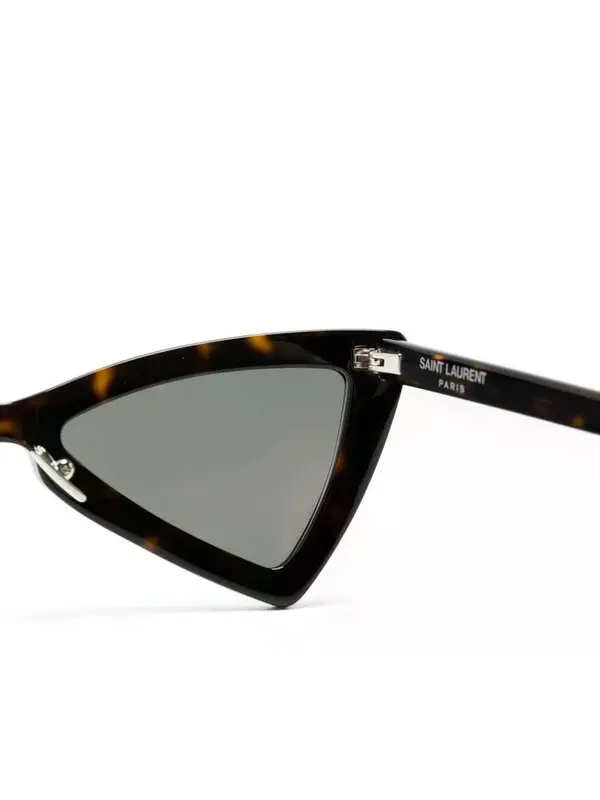 Saint Laurent Tortoiseshell Triangle-frame Sunglasses - Brown