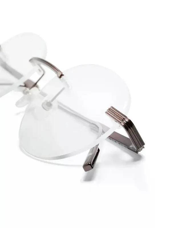 Zegna Rimless Round-frame Glasses