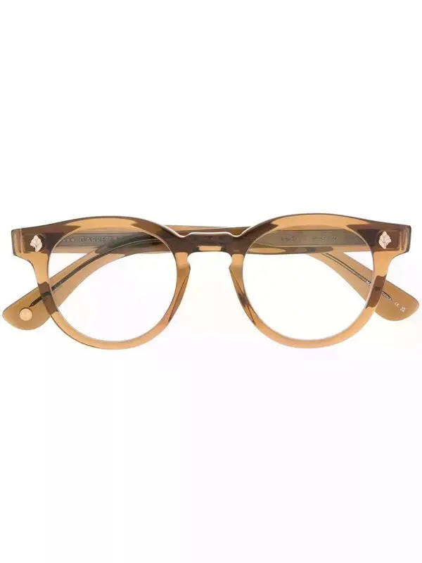 Garrett Leight Jack Round-frame Optical Glasses - Brown