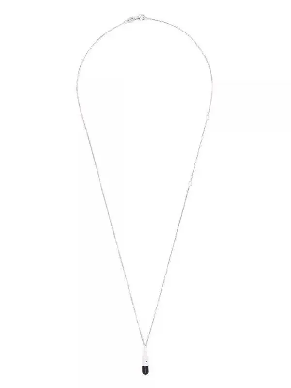 TRUE ROCKS Pill Pendant Necklace - Silver