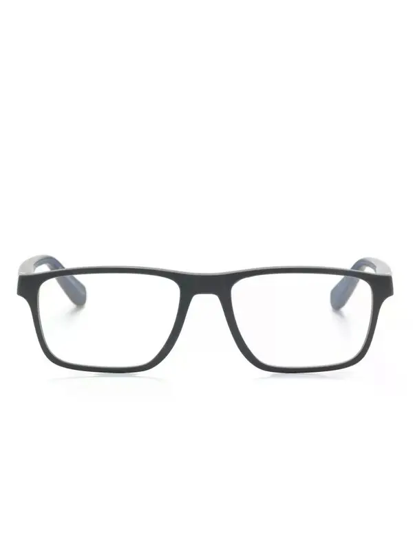 Emporio Armani Logo-plaque Rectangle-frame Glasses - Grey