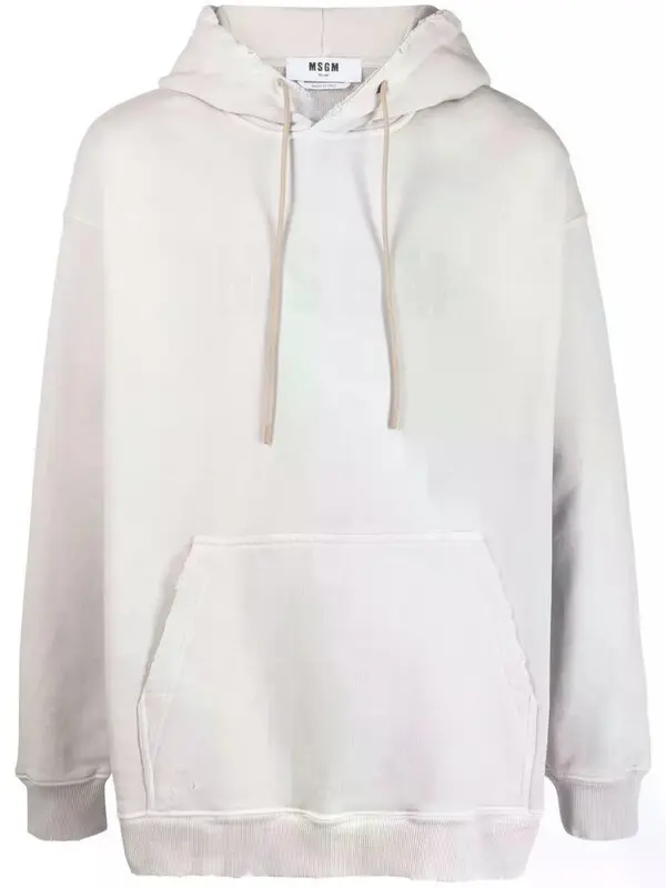 MSGM Tonal Logo-print Cotton Hoodie
