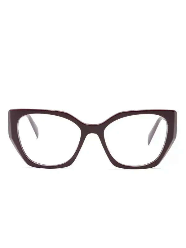Prada Geometric-frame Glasses - Red