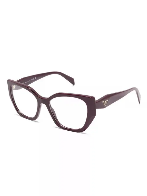 Prada Geometric-frame Glasses - Red