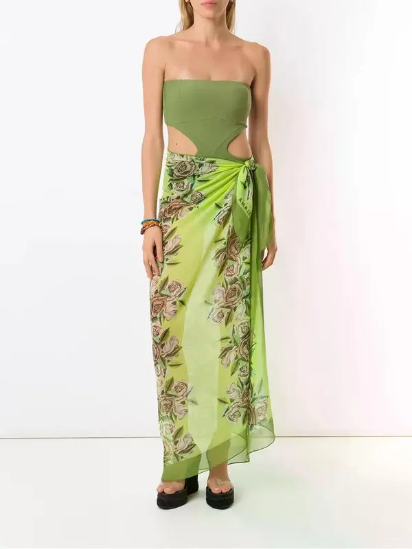 AMIR SLAMA Printed Beach Skirt