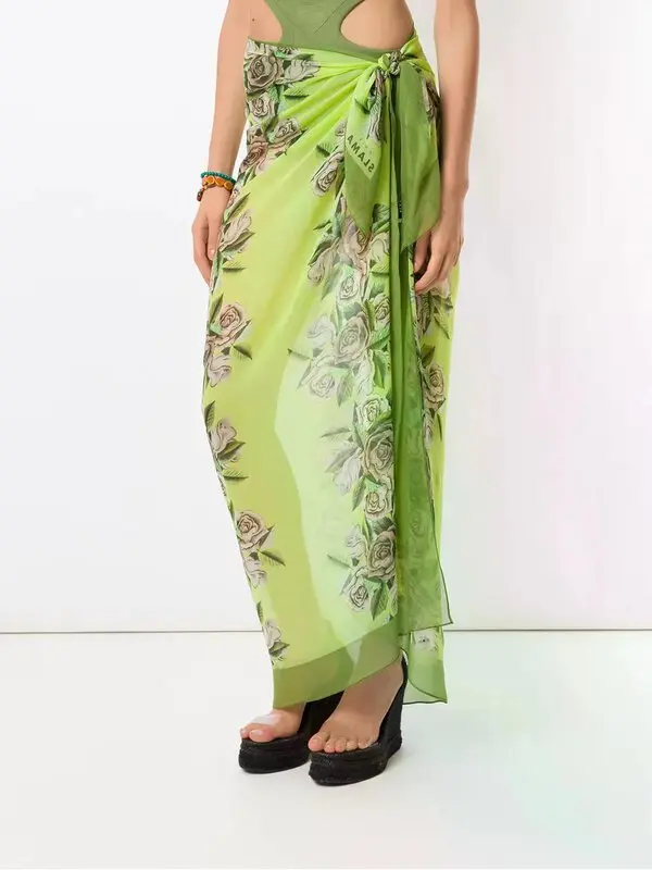 AMIR SLAMA Printed Beach Skirt