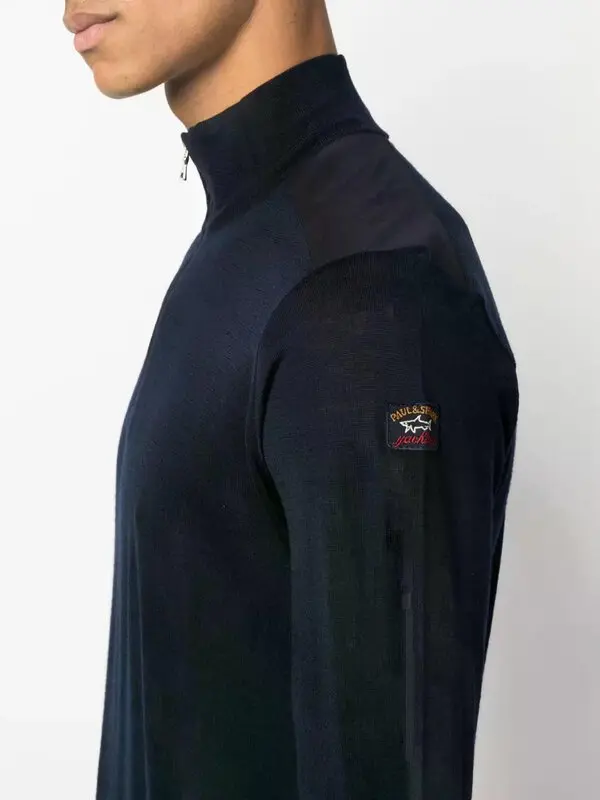 Paul & Shark Logo-patch Roll-neck Jumper