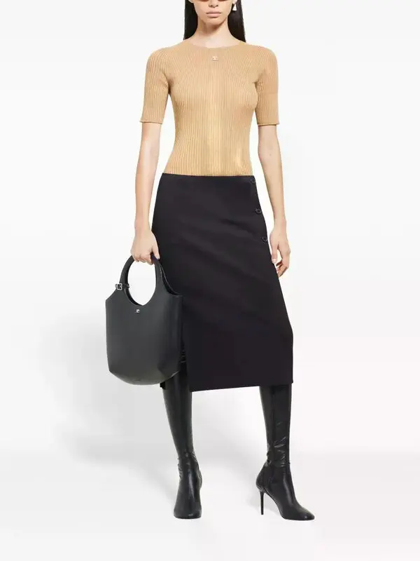 COURREGES Solar Ribbed Knit Sweater