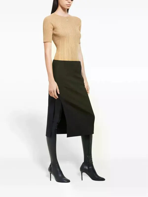 COURREGES Solar Ribbed Knit Sweater