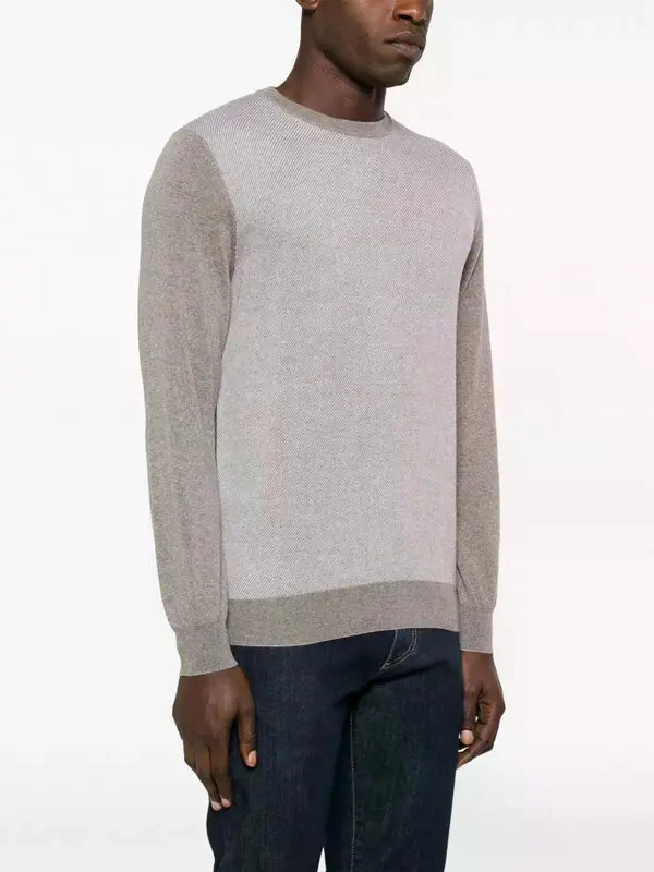 Canali Two-tone Wool Jumper