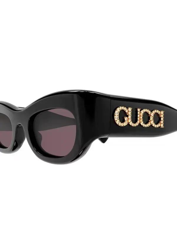 Gucci Oval-frame Sunglasses - Black