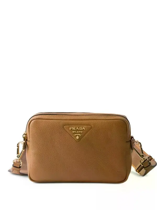 Prada Small Leather Shoulder Bag - Brown