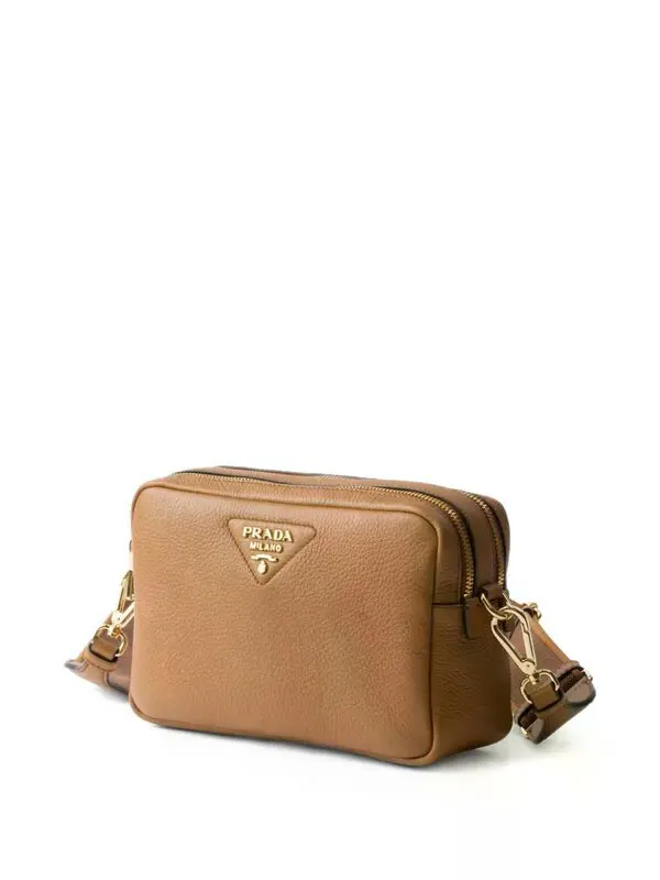 Prada Small Leather Shoulder Bag - Brown