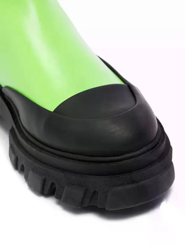 GANNI Chunky-sole Ankle Boots - Green