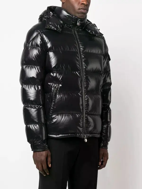Moncler Maya Zip-up Padded Hooded Jacket - Black