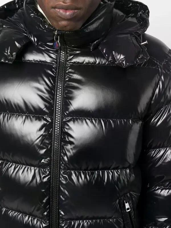 Moncler Maya Zip-up Padded Hooded Jacket - Black