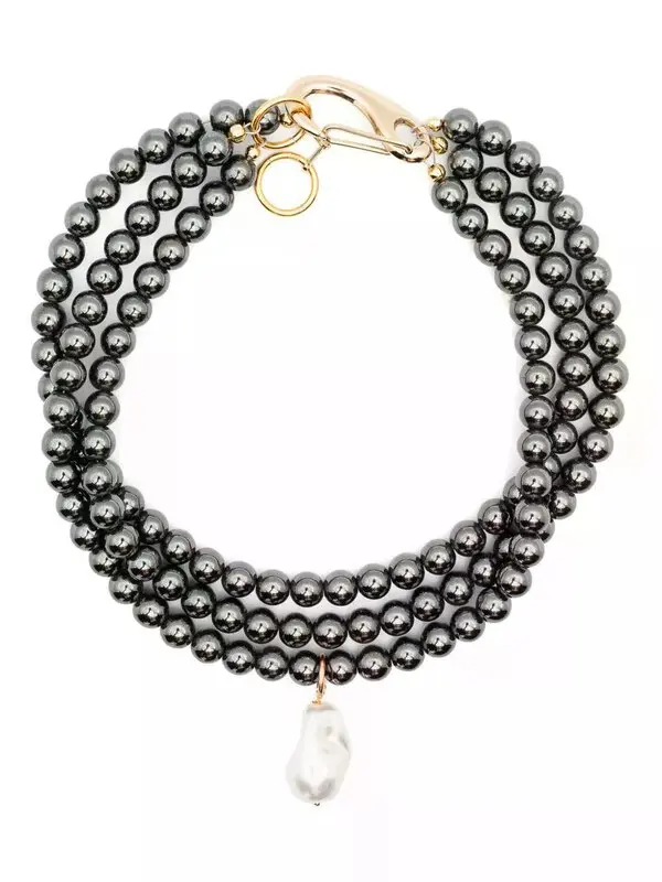 ATU BODY COUTURE Fine Jewellery Layered Pearl Necklace - Grey
