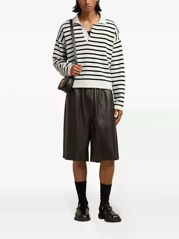 AMI Paris Striped Polo Jumper