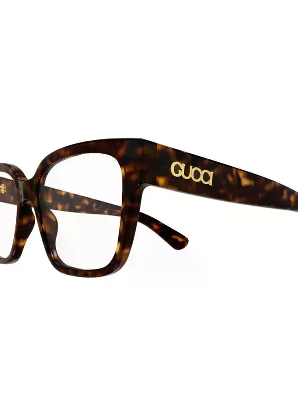 Gucci Square-frame Glasses - Brown