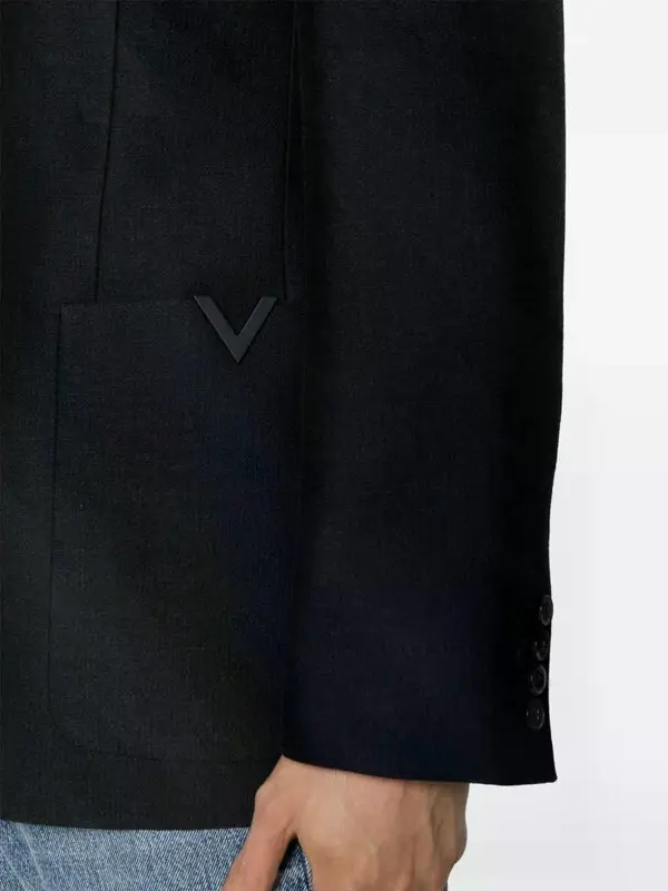 Valentino Garavani V-detail Single-breasted Blazer