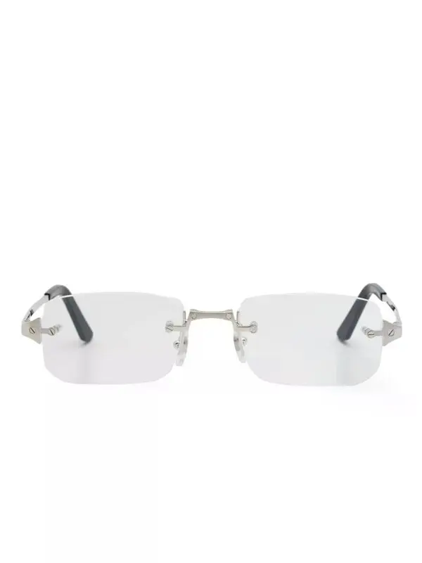 Cartier Square-frame Glasses - Silver