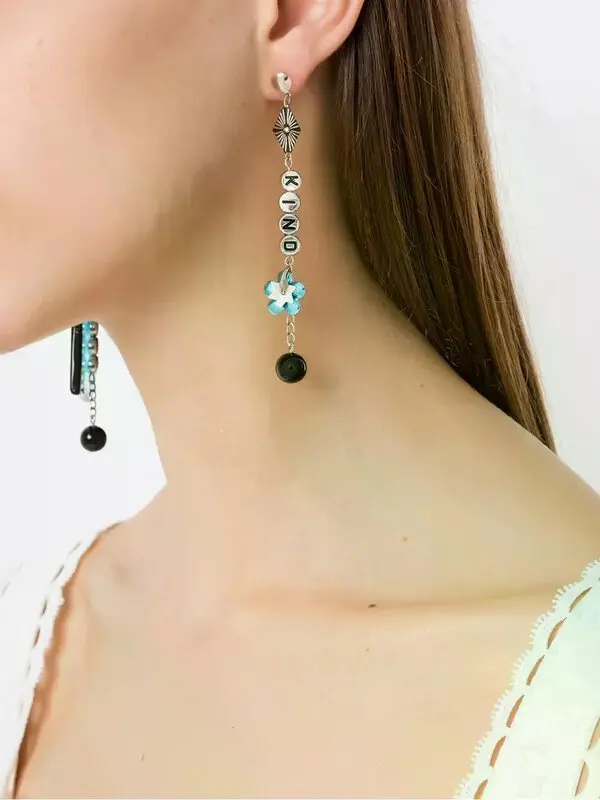 AMIR SLAMA Mismatched Round Cut Earrings
