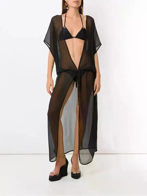 AMIR SLAMA Silk Long Shirt Dress