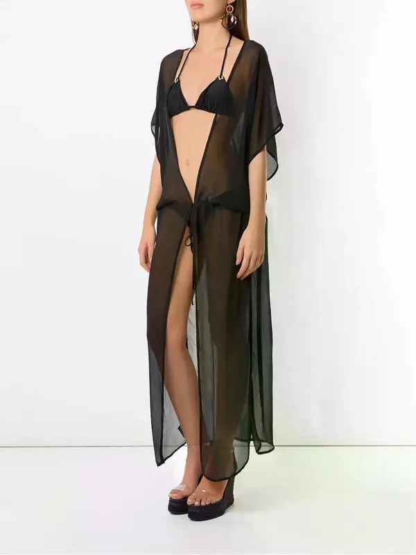 AMIR SLAMA Silk Long Shirt Dress