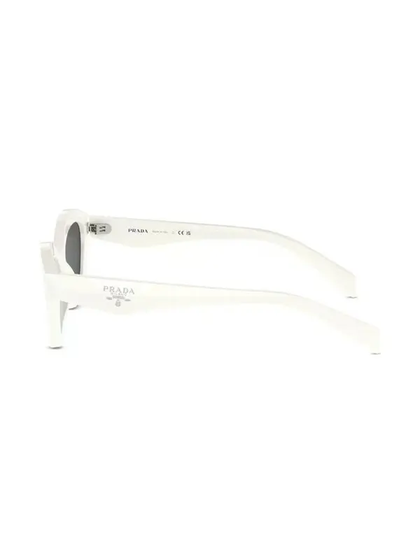 Prada Cat-eye Sunglasses With Logo Lettering - White