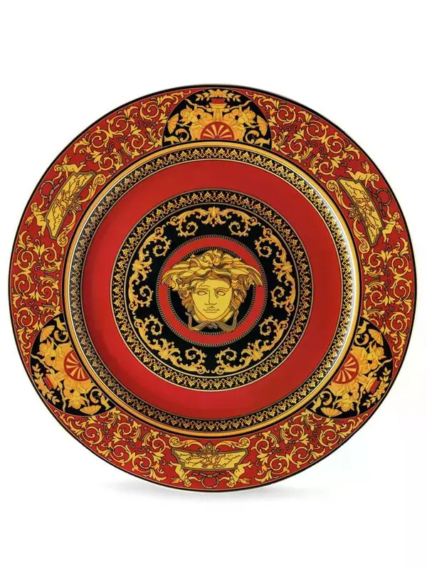 Versace Medusa Service Plate - Red