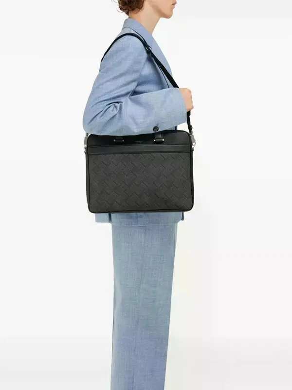 FERRAGAMO Logo-stamp Leather Briefcase