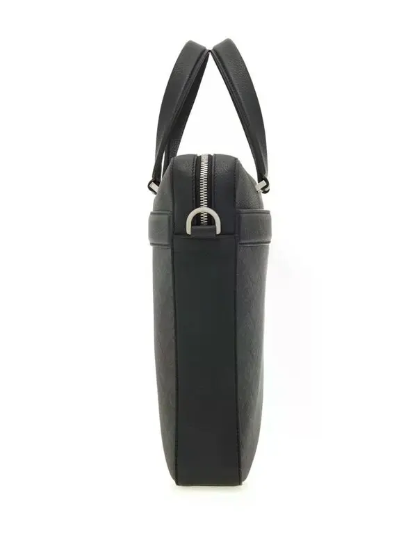 FERRAGAMO Logo-stamp Leather Briefcase