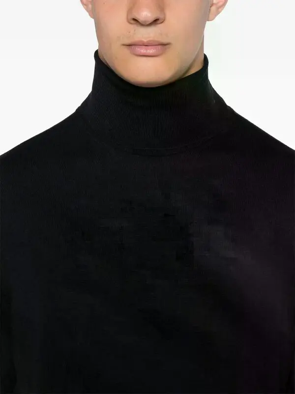ZANONE Fine-knit Roll Neck Sweater - Blue