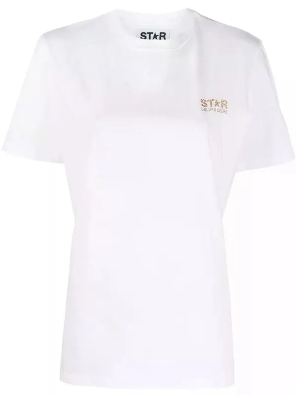 GOLDEN GOOSE Logo-print Cotton T-shirt - White
