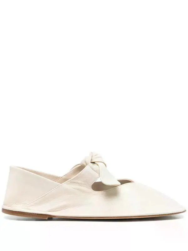 Hereu Knotted-upper Flat Pumps - Neutrals