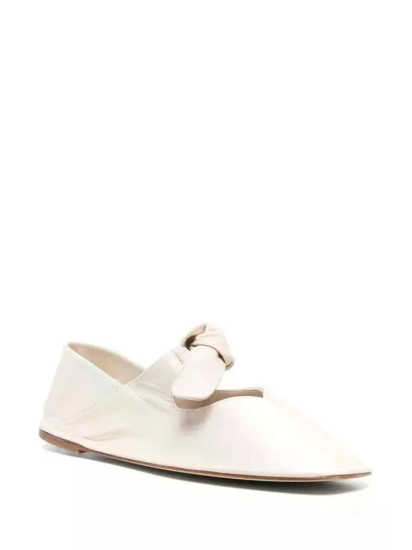 Hereu Knotted-upper Flat Pumps - Neutrals