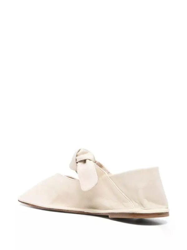 Hereu Knotted-upper Flat Pumps - Neutrals
