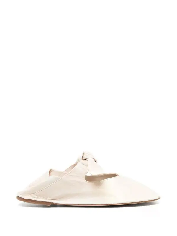 Hereu Knotted-upper Flat Pumps - Neutrals