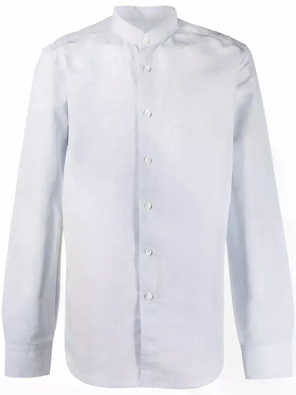 DELL'OGLIO Long-sleeve Collarless Shirt