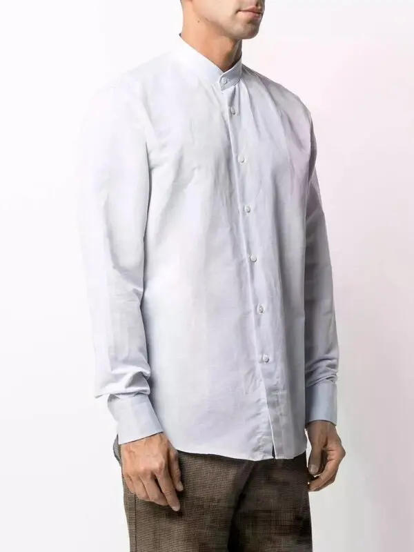 DELL'OGLIO Long-sleeve Collarless Shirt