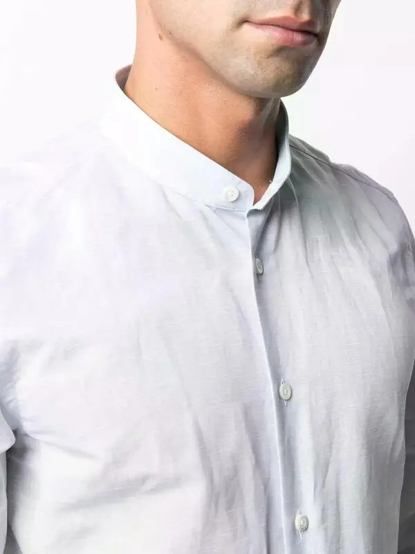DELL'OGLIO Long-sleeve Collarless Shirt